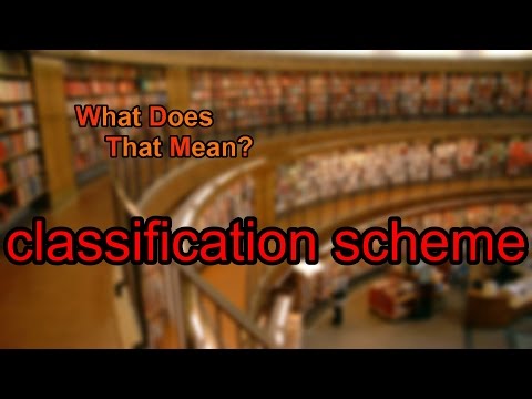 What does classification scheme mean?