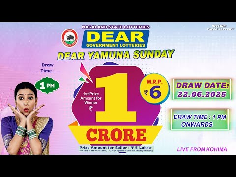 LOTTERY LIVE DEAR 1 PM 22.06.2025 NAGALAND STATE LOTTERY LIVE DEAR LOTTERY LIVE LOTTERY SAMBAD LIVE
