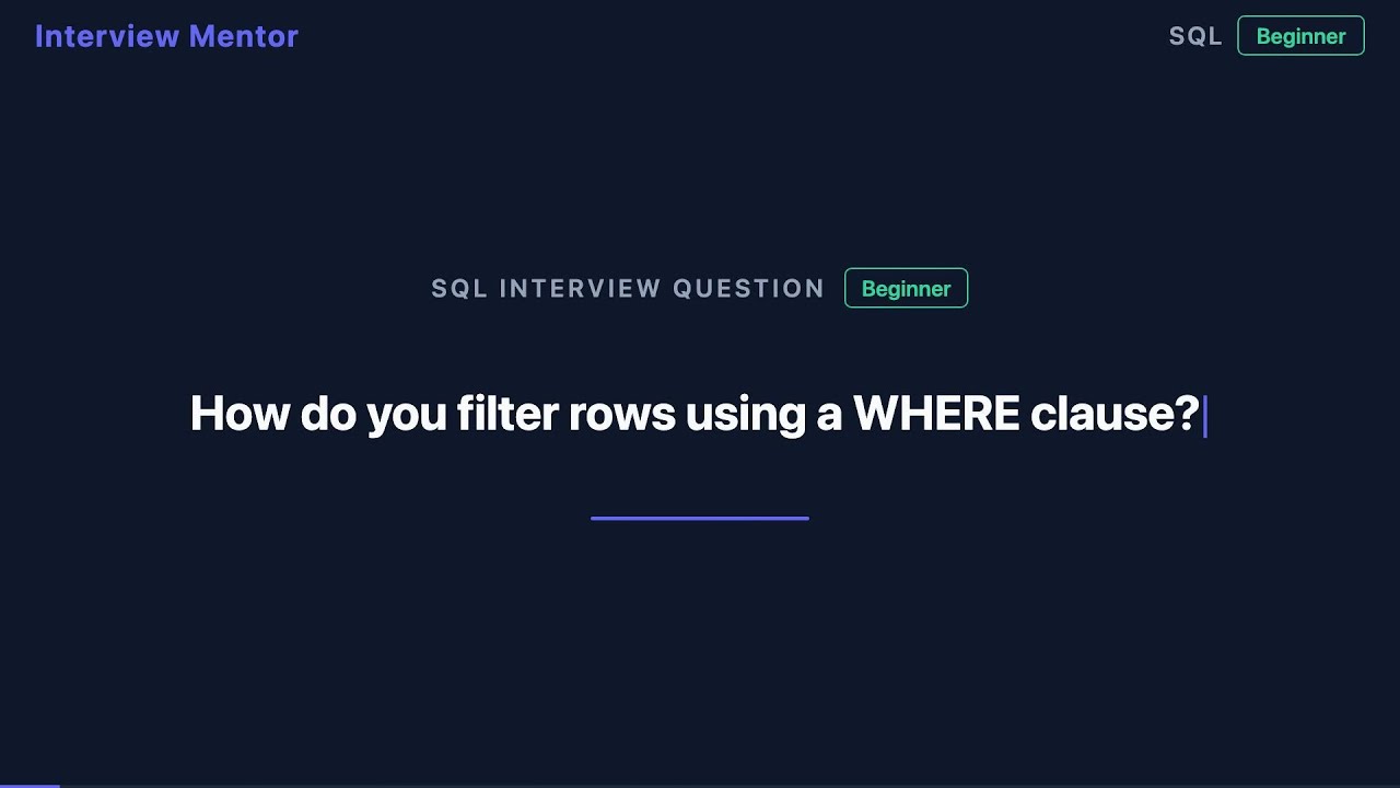 SQL WHERE Clause Explained: Filter Rows Like a Pro