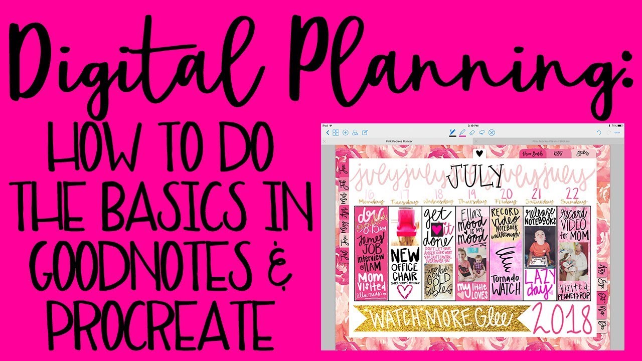 Digital Planning: How to do the Basics in GoodNotes & Procreate