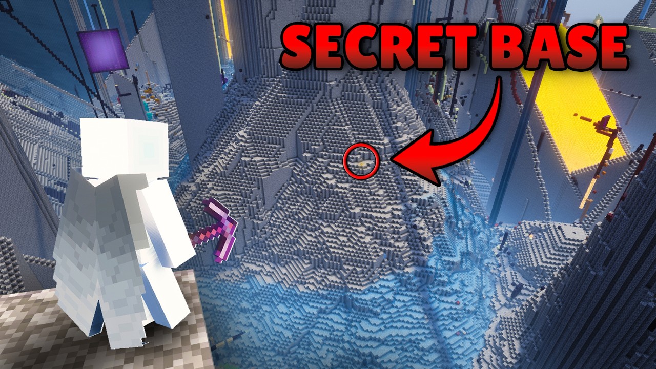 I Built a Secret Base Under Spawn on the Largest Minecraft Server