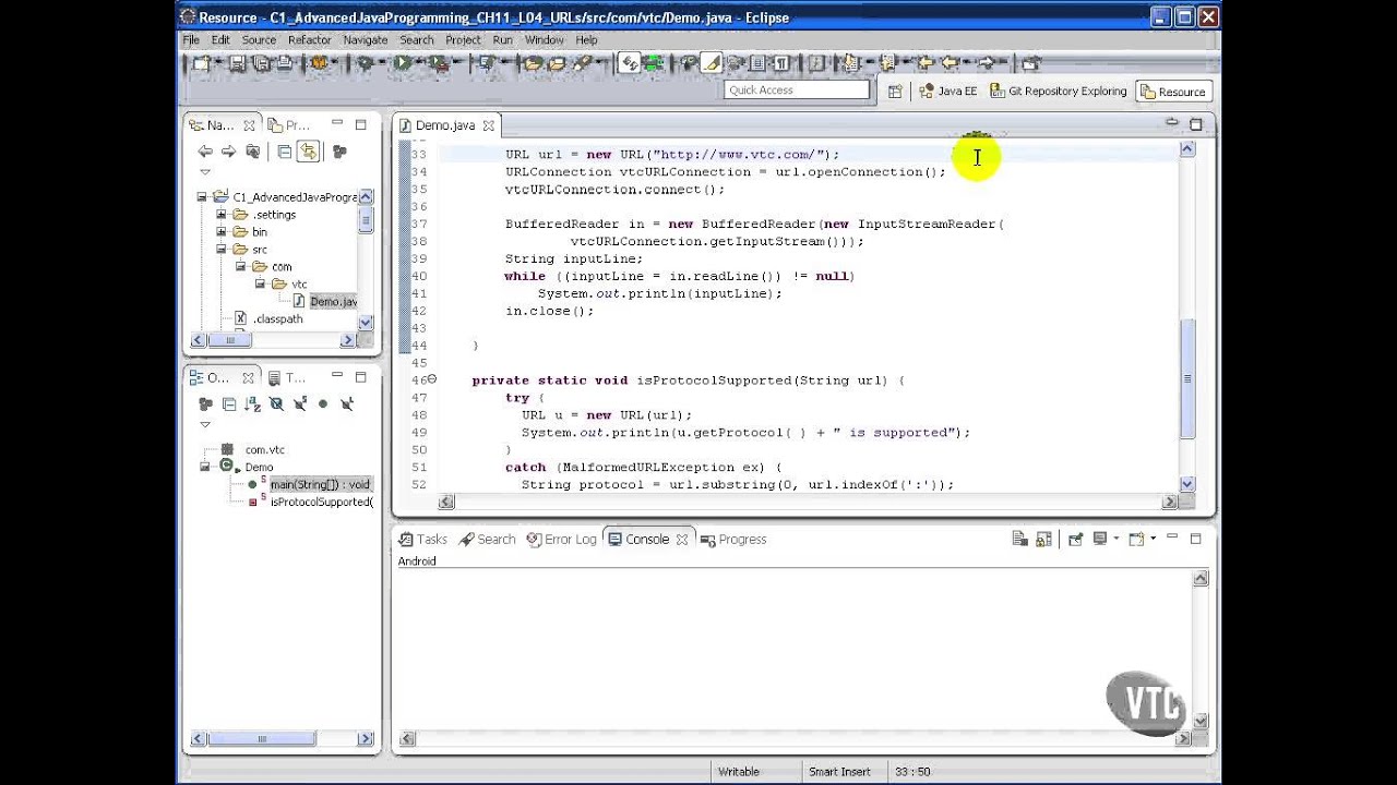 VTC Player   Advanced Java Programming Java SE 7, URLs