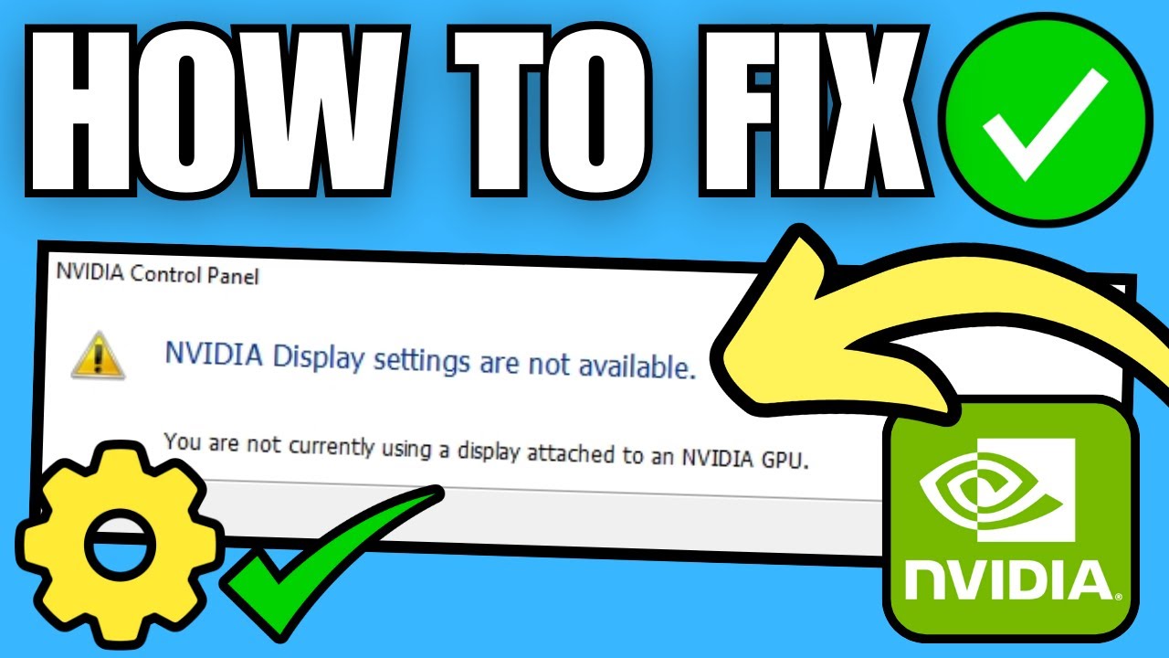 How To Fix NVIDIA Display Settings Are Not Available (Windows 11)