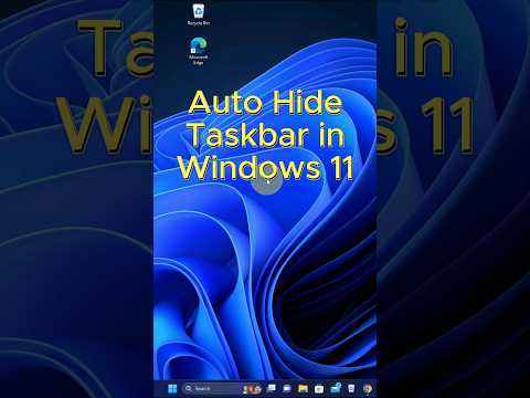 Auto Hide Taskbar in Windows 11