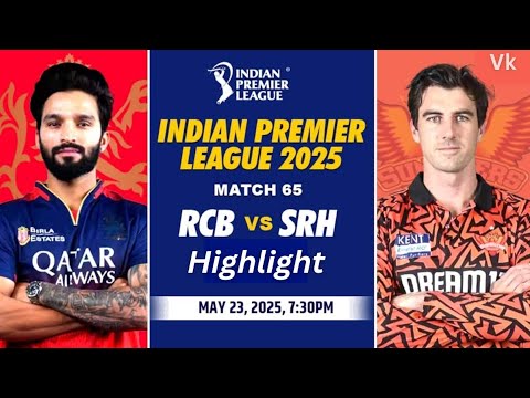 Rcb vs Srh Ipl 2025 Highlight // match no 65 rcb vs srh full match highlight #ipl2025