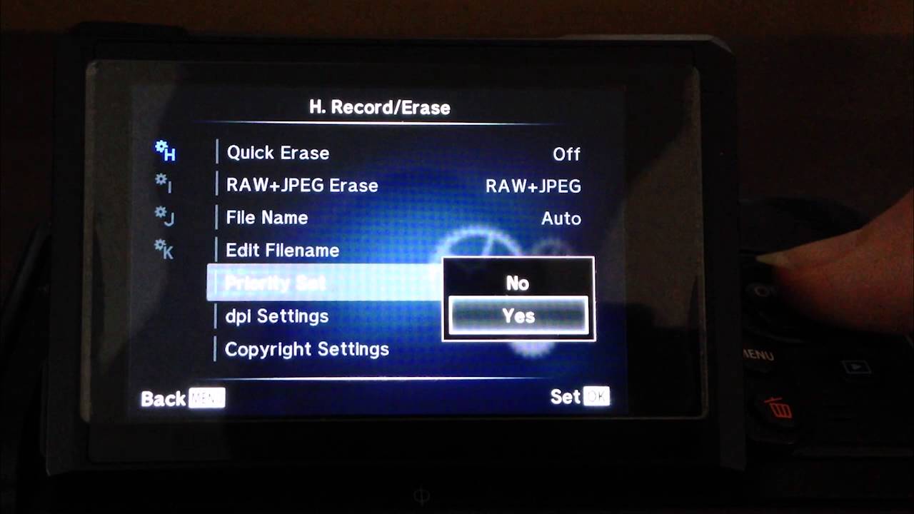 Olympus Custom Menu H walkthrough