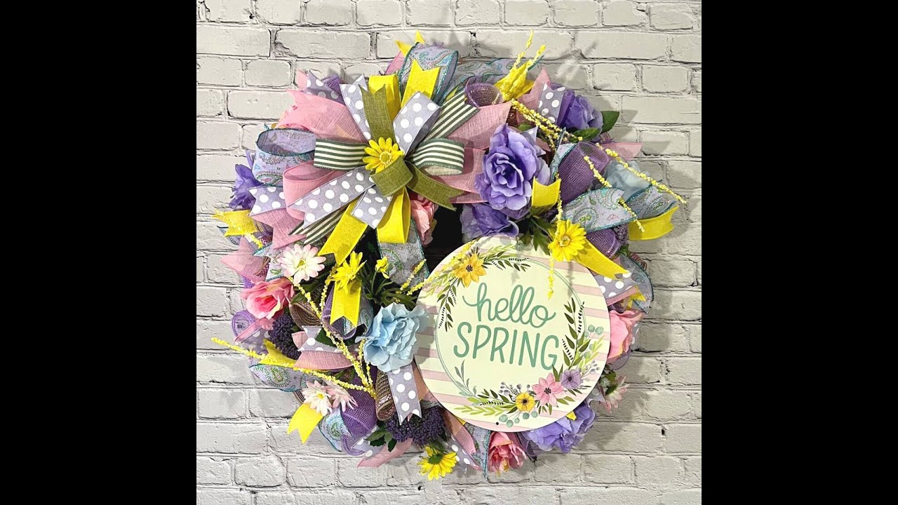 Trendy Tree Wednesday Workshop - Hello Spring Wreath Tutorial