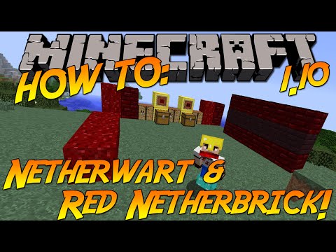 Minecraft 1.10 | How To: Craft Netherwart Blocks & Red Netherbrick!