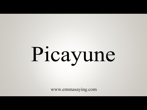 How To Say Picayune