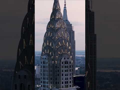 Drone Chrysler Building New York city