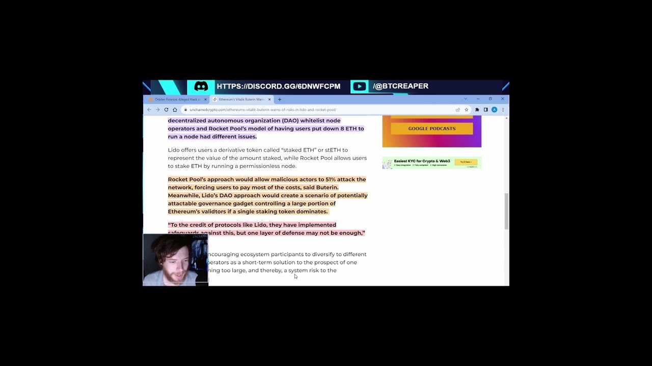 Vitalik Warns Lido/Rocket Pool #cryptonews #cryptocurrency #vitalikbuterin #lido #rocketpool