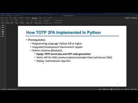 Nguyen, Dominique : Cybersecurity - Implementing TOTP 2FA with Python PyOTP
