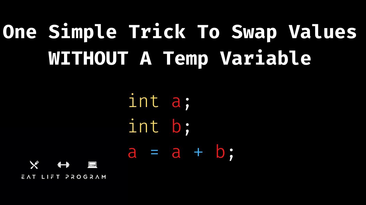 Simple Trick To Swap Values Between Variables Without Temp - Java