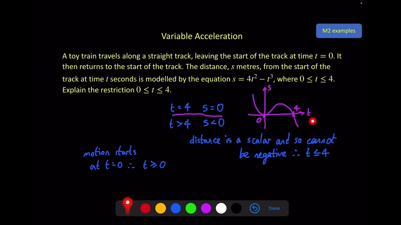 Mechanics 2 -  Variable Acceleration - Video 1