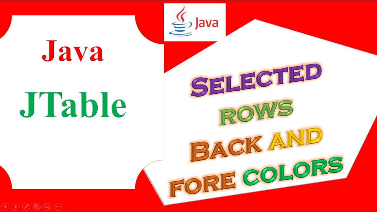 Java JTable Ep.05 - Change Selected Rows' Background and Foreground Colors
