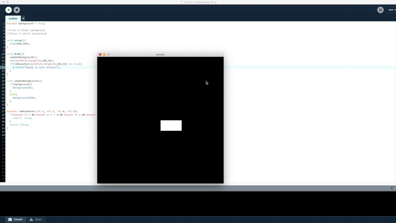 Creating Buttons in Processing