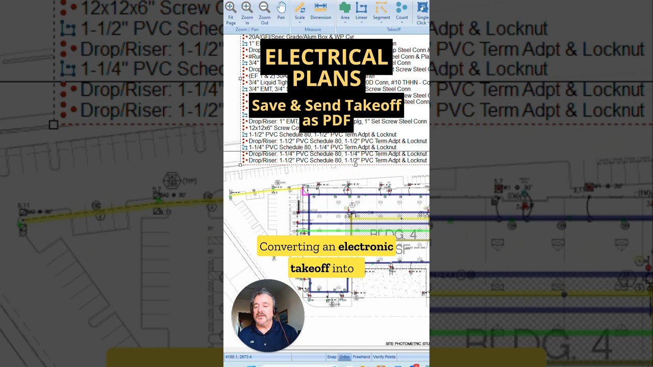 ELECTRICAL ESTIMATING | Export Electrical Plan Takeoffs to PDF ⚡📲⚡
