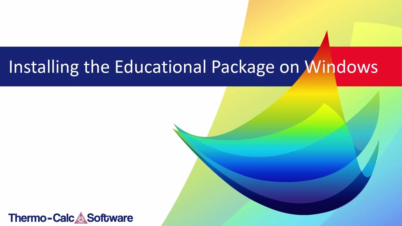 Installing Thermo-Calc Educational Package on a Windows Computer