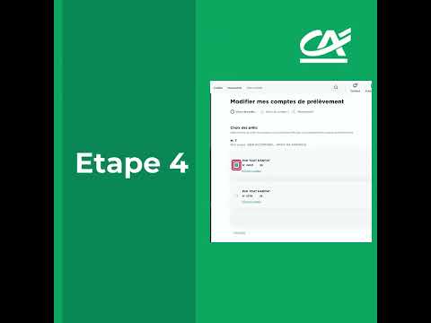 CA en ligne - Modification compte prélèvement crédit