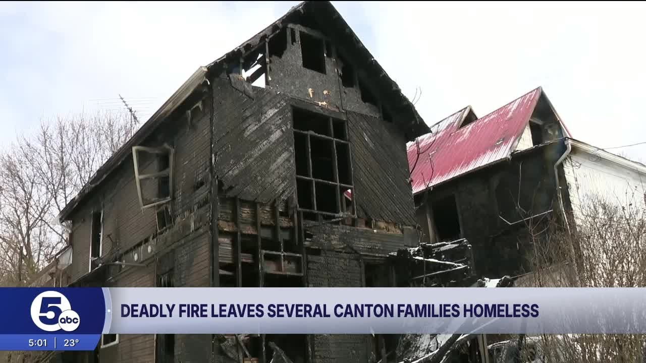 1 dead, 10 others displaced after Canton house fire