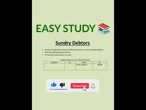 Sundry Debtors | Basic Concepts Of Accounting | Easy Study |