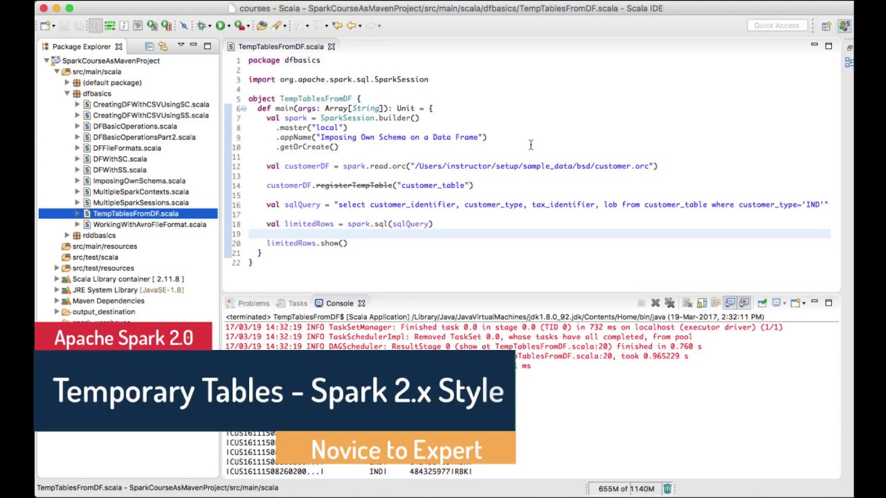 Temporary Tables   Spark 2 x Style