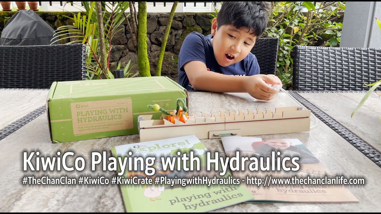 TheChanClan: KiwiCo - Playing with Hydraulics Kiwi Crate Review and Demonstration