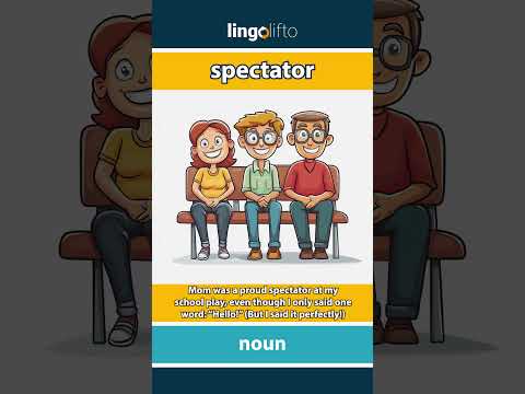 🇬🇧 Spectator Meaning : Flash Card : Learn English Vocabulary