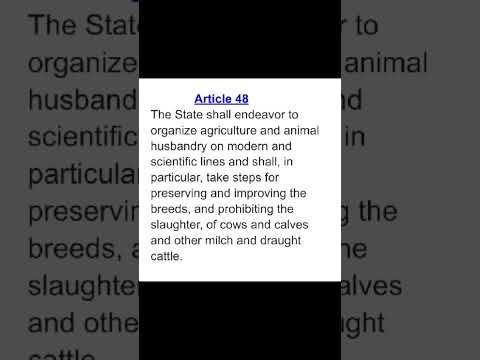 Article 48 of Indian Constitution.