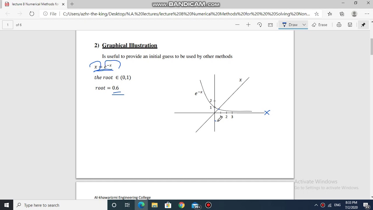 Numerical Analysis / Numerical Methods for Solving Non Linear Equations 1