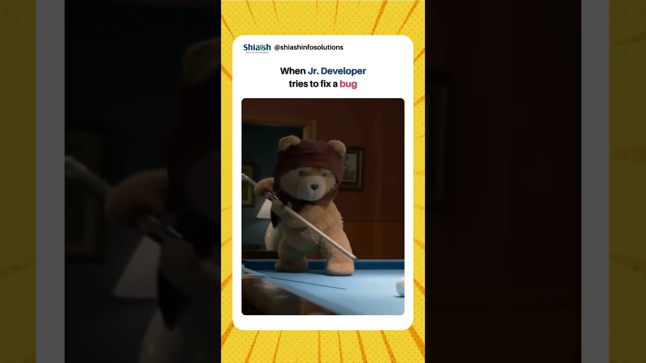 When Jr. Developer Tries to Fix a Bug - Ted Series Meme | Whoops