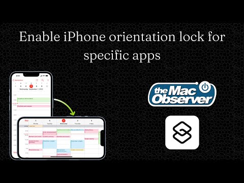 Enable iPhone orientation lock for specific apps