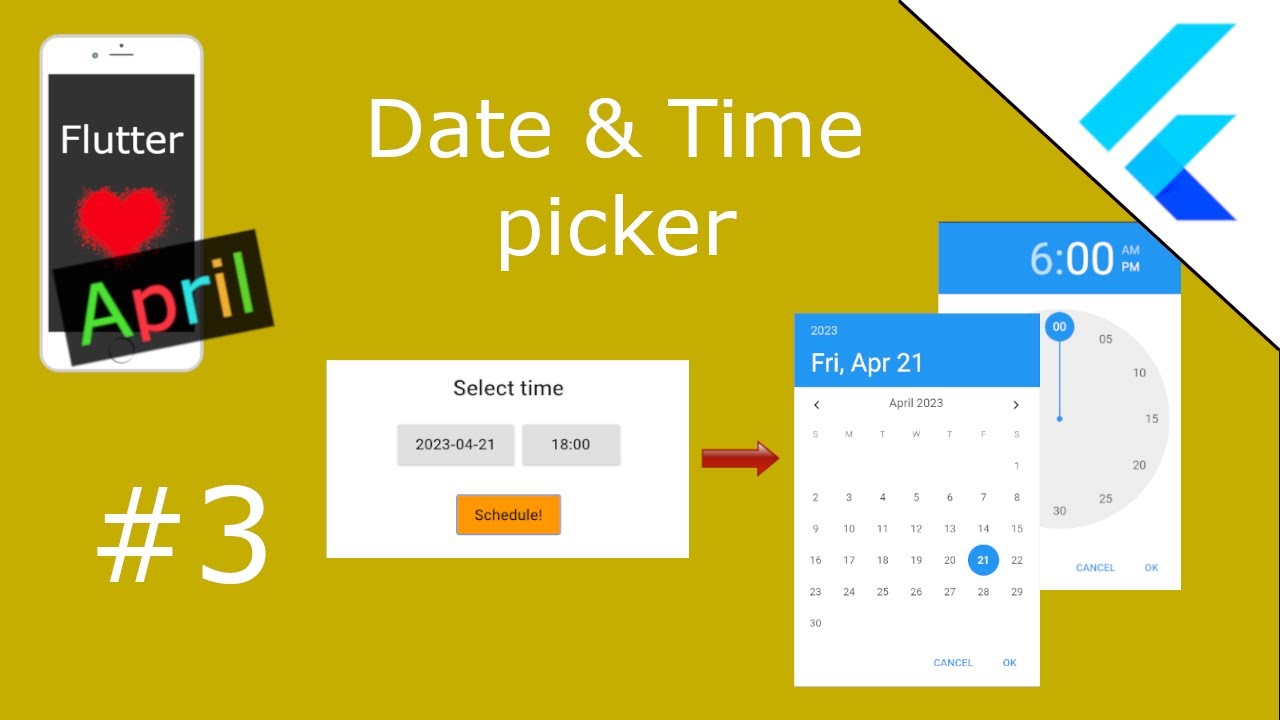 Dateandtimepicker Display A Time And Date Pi Codekk Dartopen Source Website
