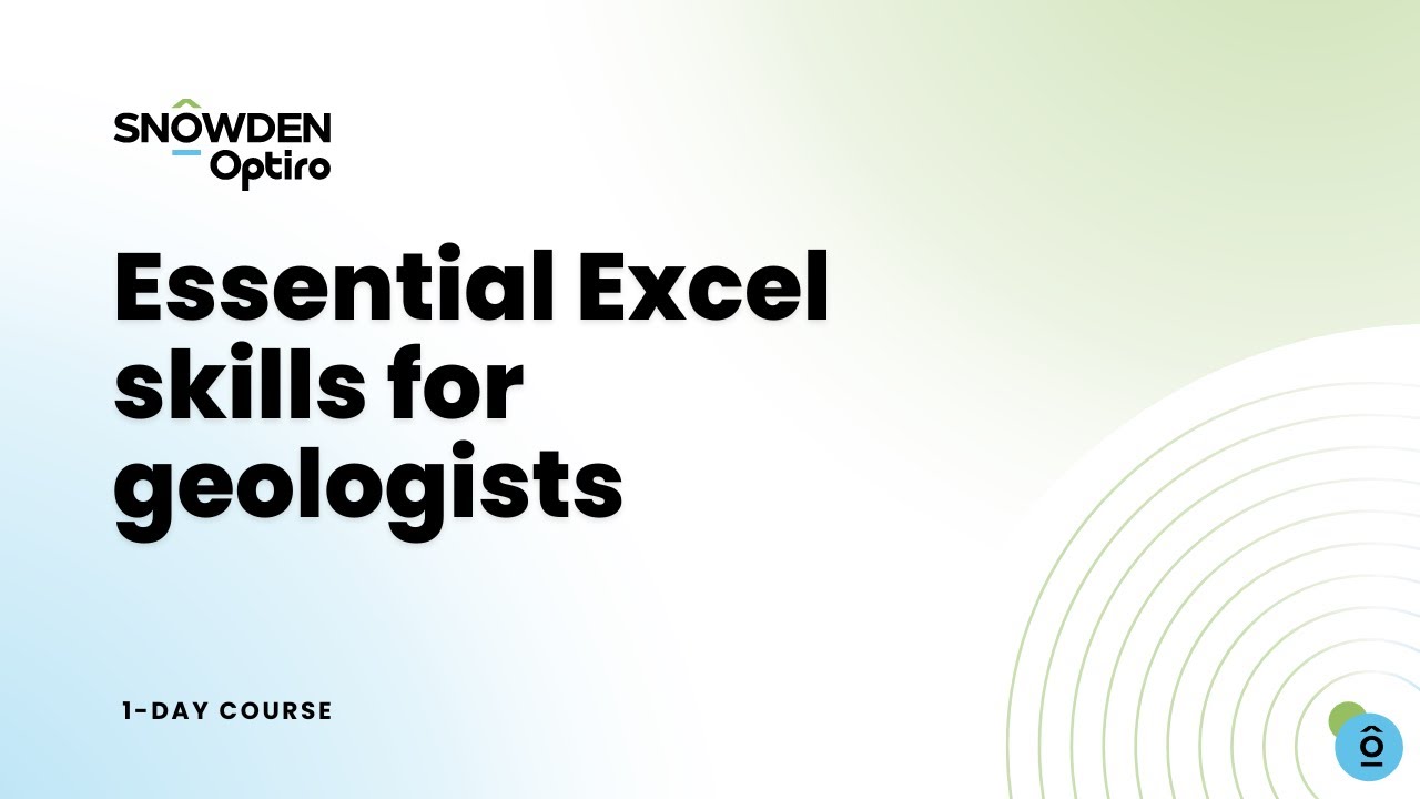 PD Training Course: Essential Excel skills for geologists 1-DAY