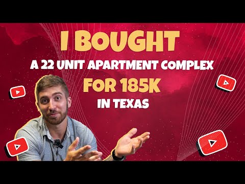 I bought a 22 unit apartment complex for 185k In Texas!