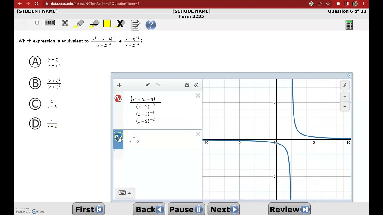Released NC Math 3 EOC Desmos Strategies (1-14)