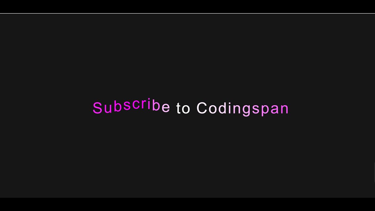 Javascript | Wavy Text CSS Animation Effects | Codingspan
