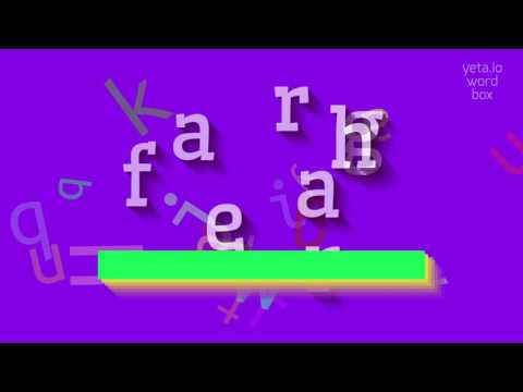 How to say "faragher"! (High Quality Voices)