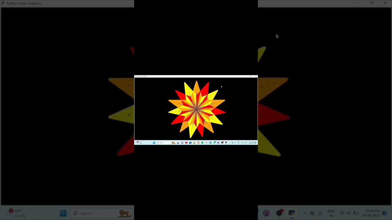 Make flower using python| Python animation|#animation #drawing #coding #pythonturtle  #short