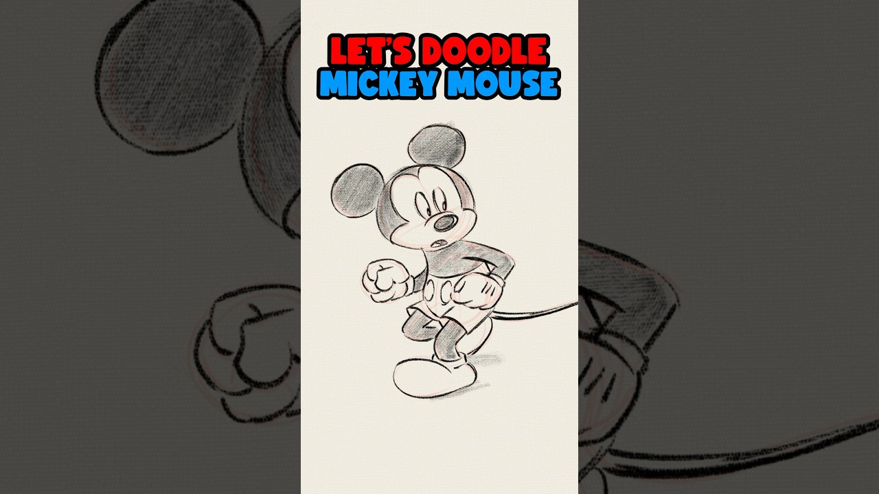 LET'S DOODLE - MICKEY MOUSE (DRAW LIKE A DISNEY ANIMATOR, EASY!) #MickeyMouse #Disney #Draw #Mickey