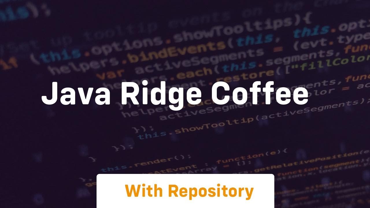 java ridge coffee