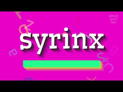 SYRINX - How to pronounce it?