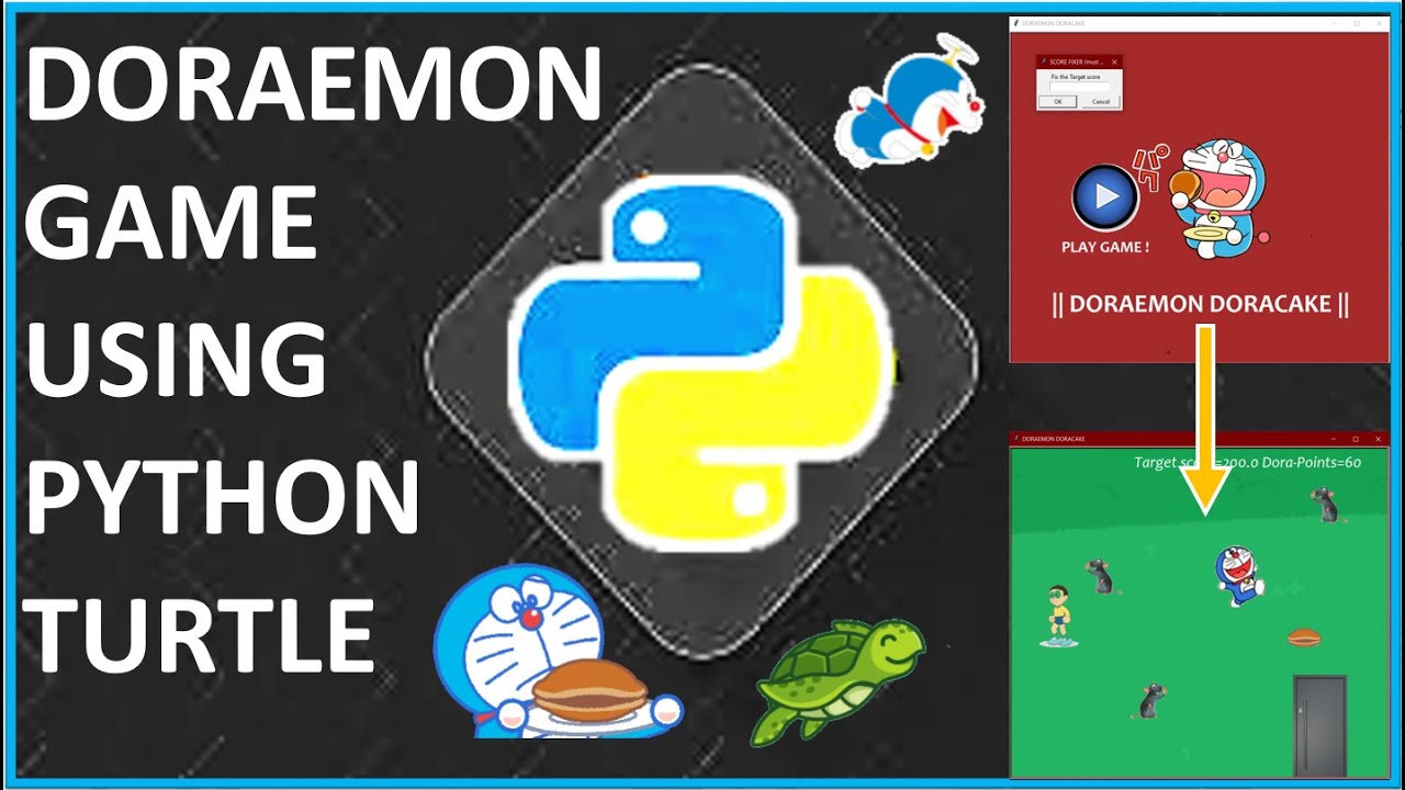 How to create and play a simple game using Python Turtle | Python Programming | python game | python