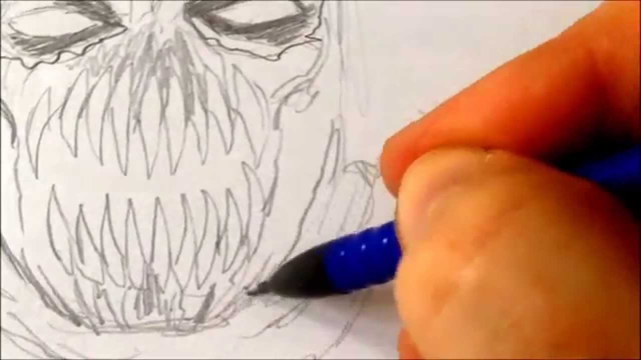 How To Draw Evil Scarecrow Head