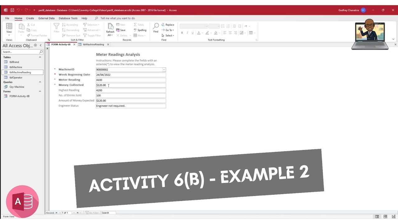 How to Complete Activity 6B   Example 2