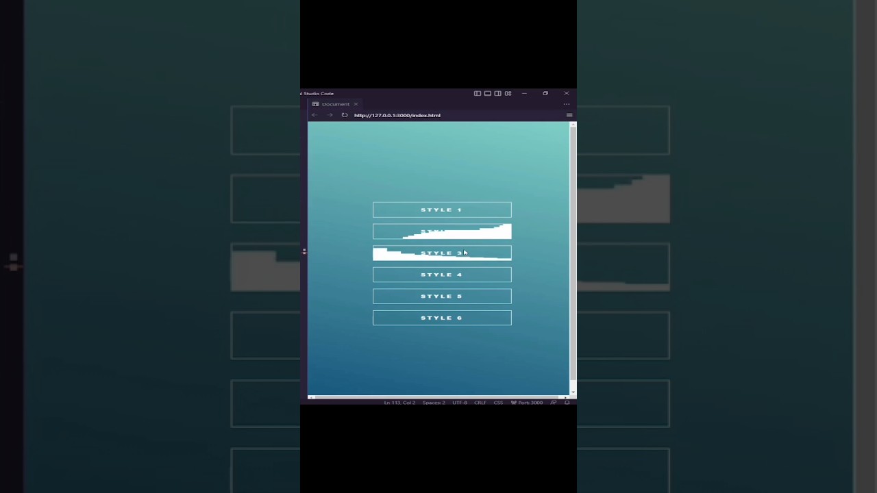 CSS Unique Animated Buttons html #shorts