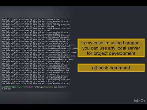 How to setup Git Repo for Laravel Project