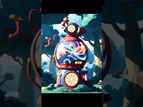Mysterious gacha machine in a fantasy forest, and it gave me... ?! #ai #aishorts #gacha #unboxing