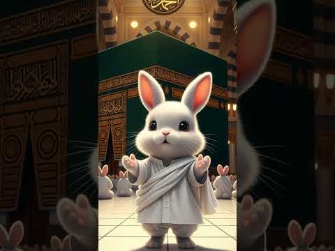 bunny at Madina #ai #aianimation #cute #digitalart #trending #animation #bunny #cartoon #rabbit