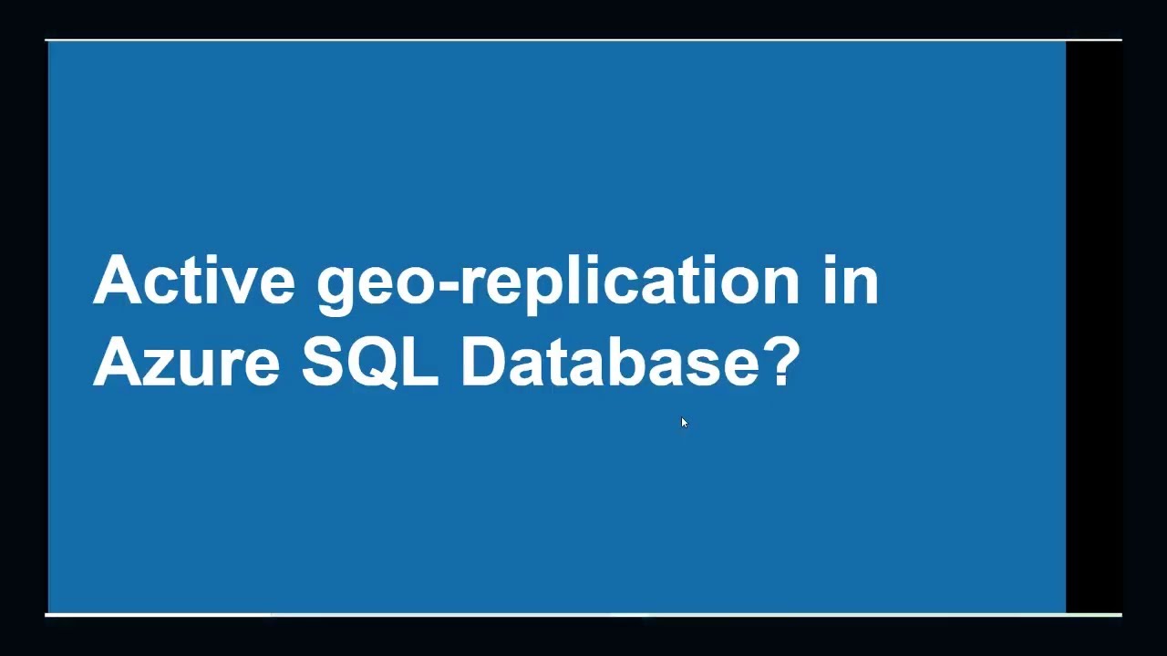 How to setup Geo-Replication in Azure SQL databases ?